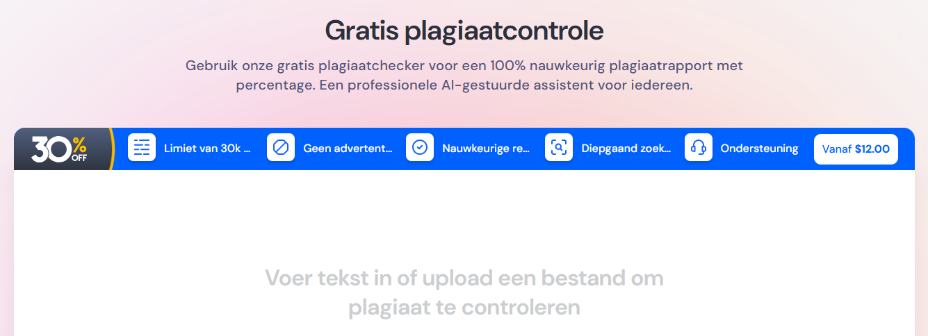 Gratis plagiaatcontrole van Plagiarismly